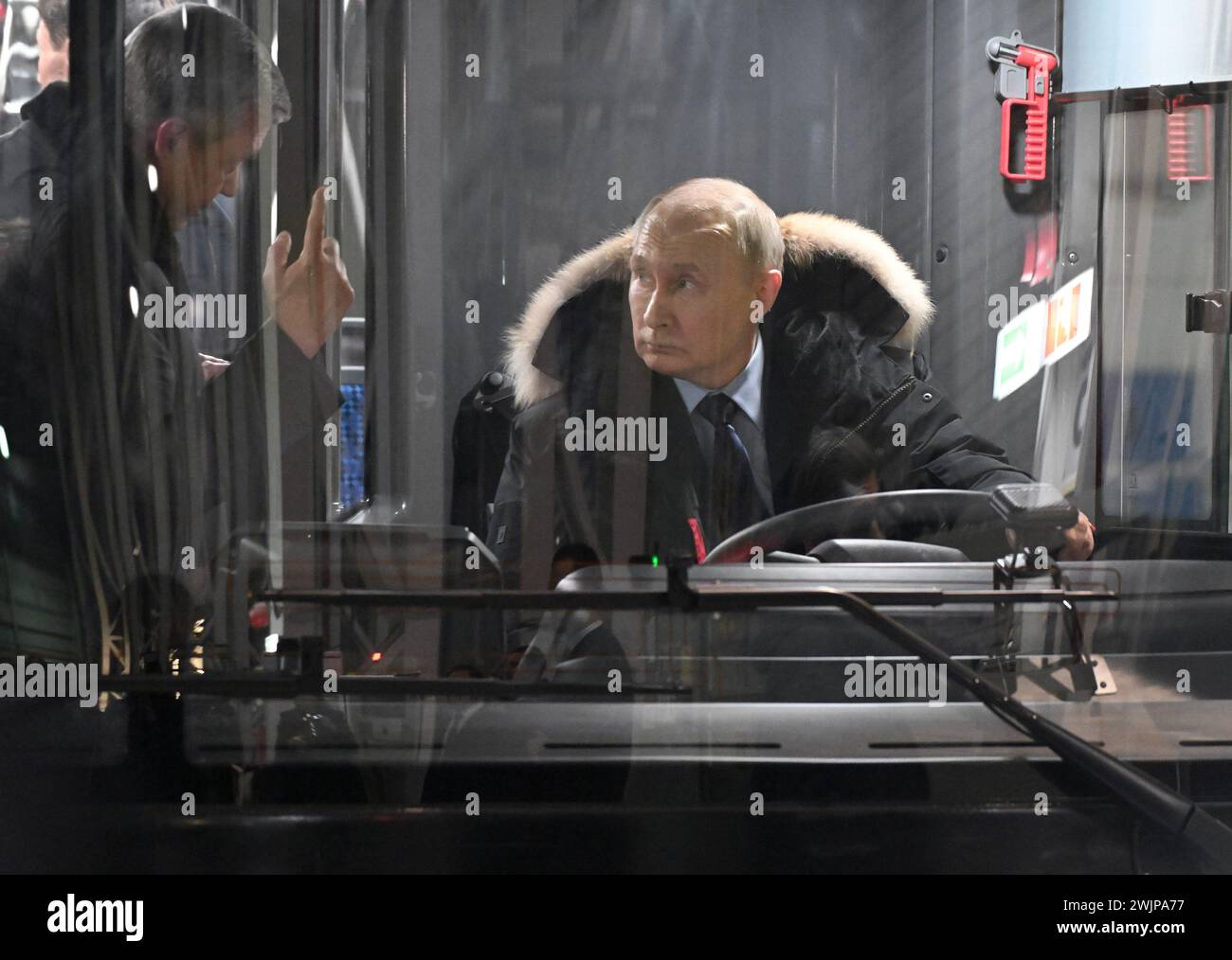 Verkhnyaya Pyshma, Russia. 15th Feb, 2024. Working trip of Russian ...