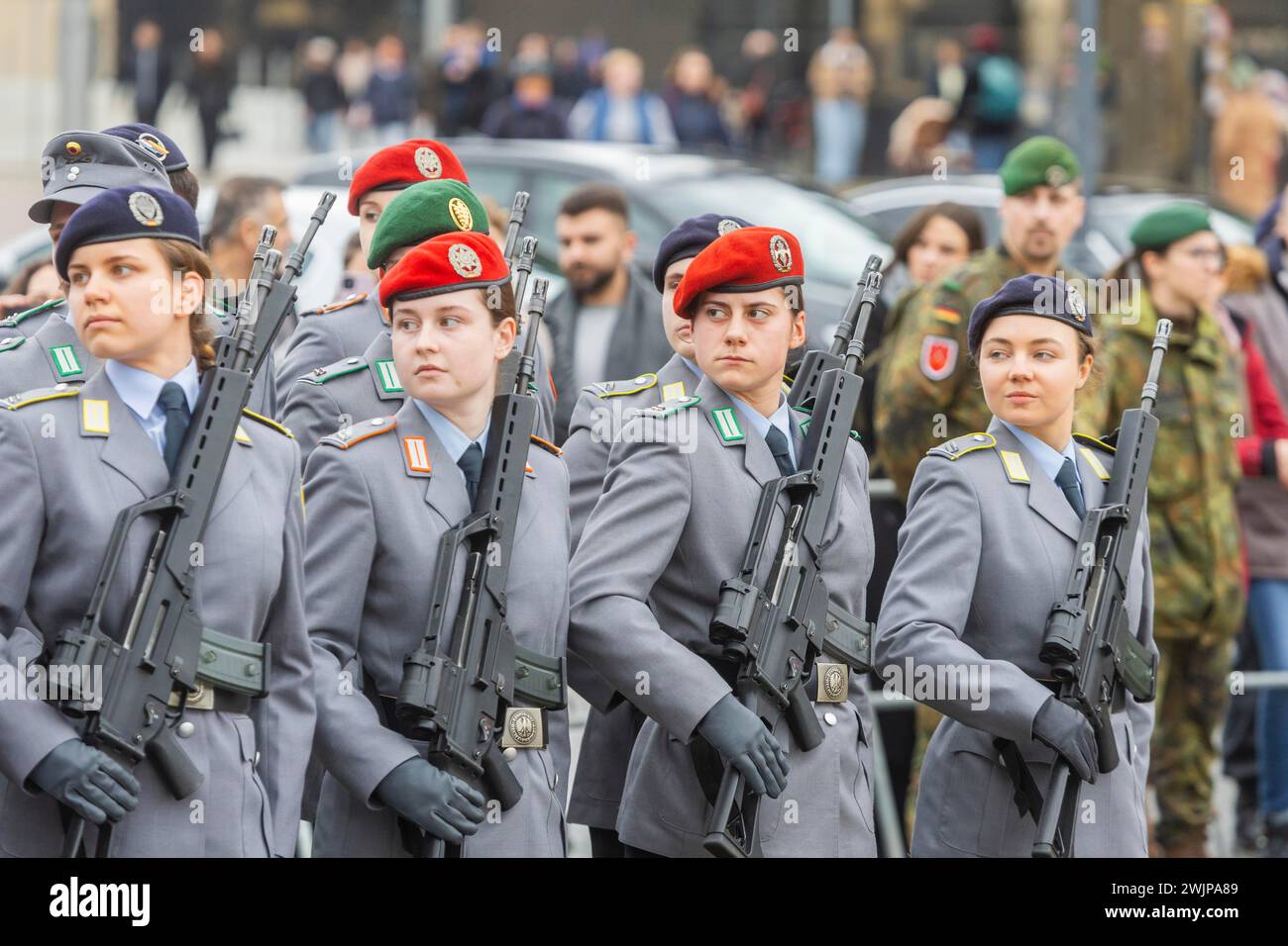Public roll call of the Army Officers' School on Theatre Square ...