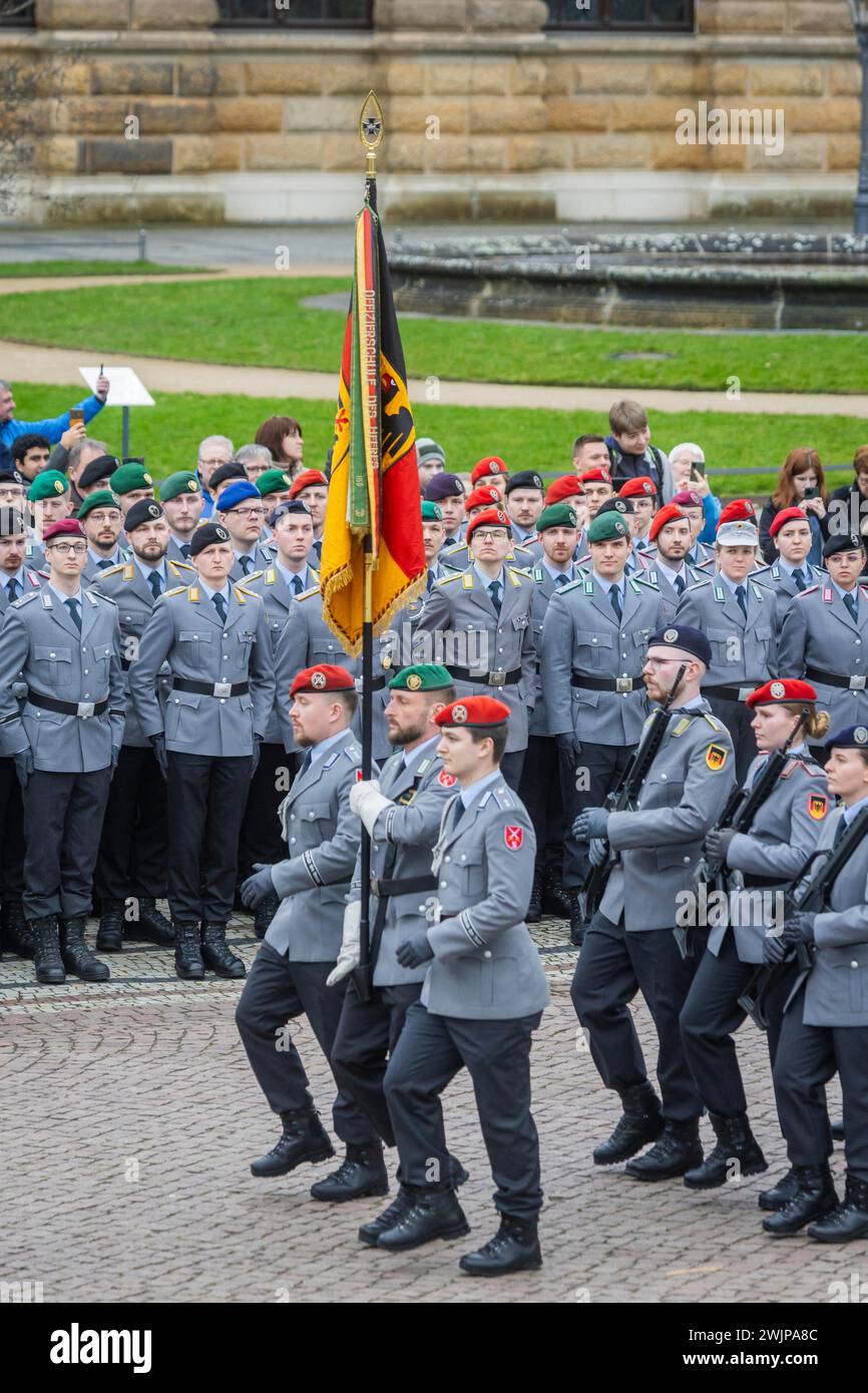 Public roll call of the Army Officers' School on Theatre Square ...