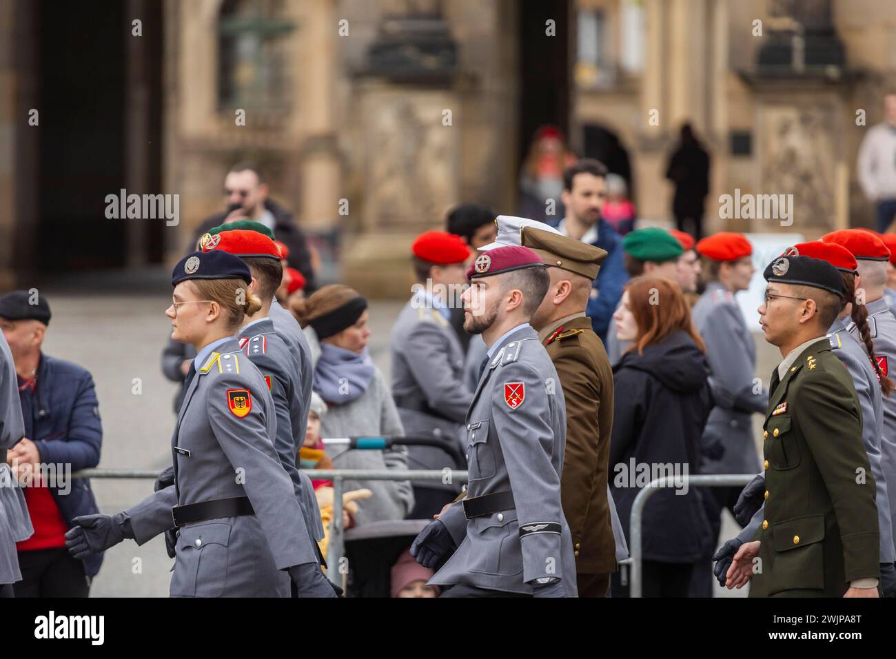 Public roll call of the Army Officers' School on Theatre Square ...