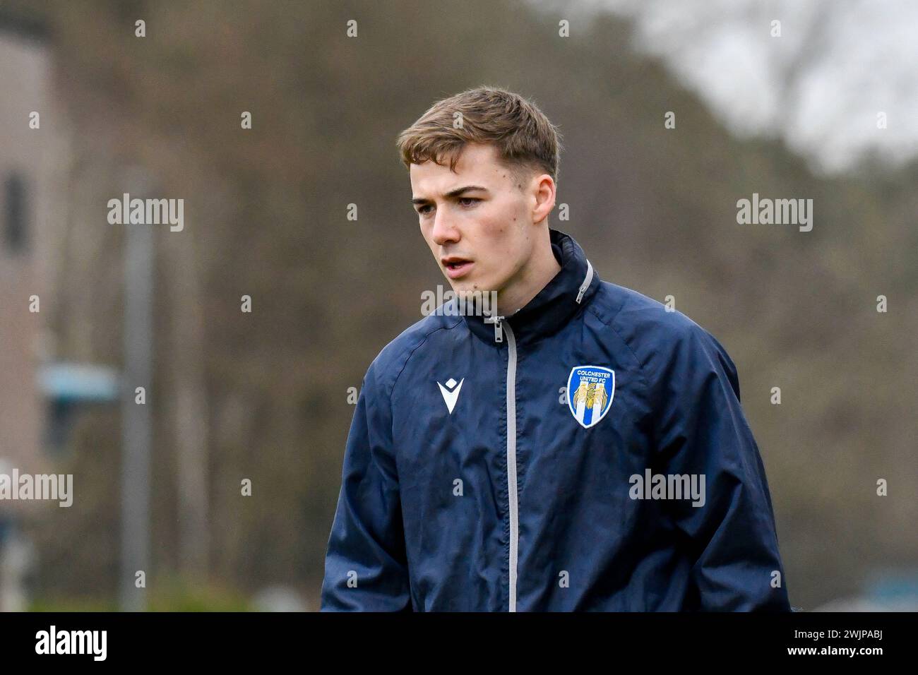 Landore, Swansea, Wales. 16 February 2024. A Colchester United Academy ...