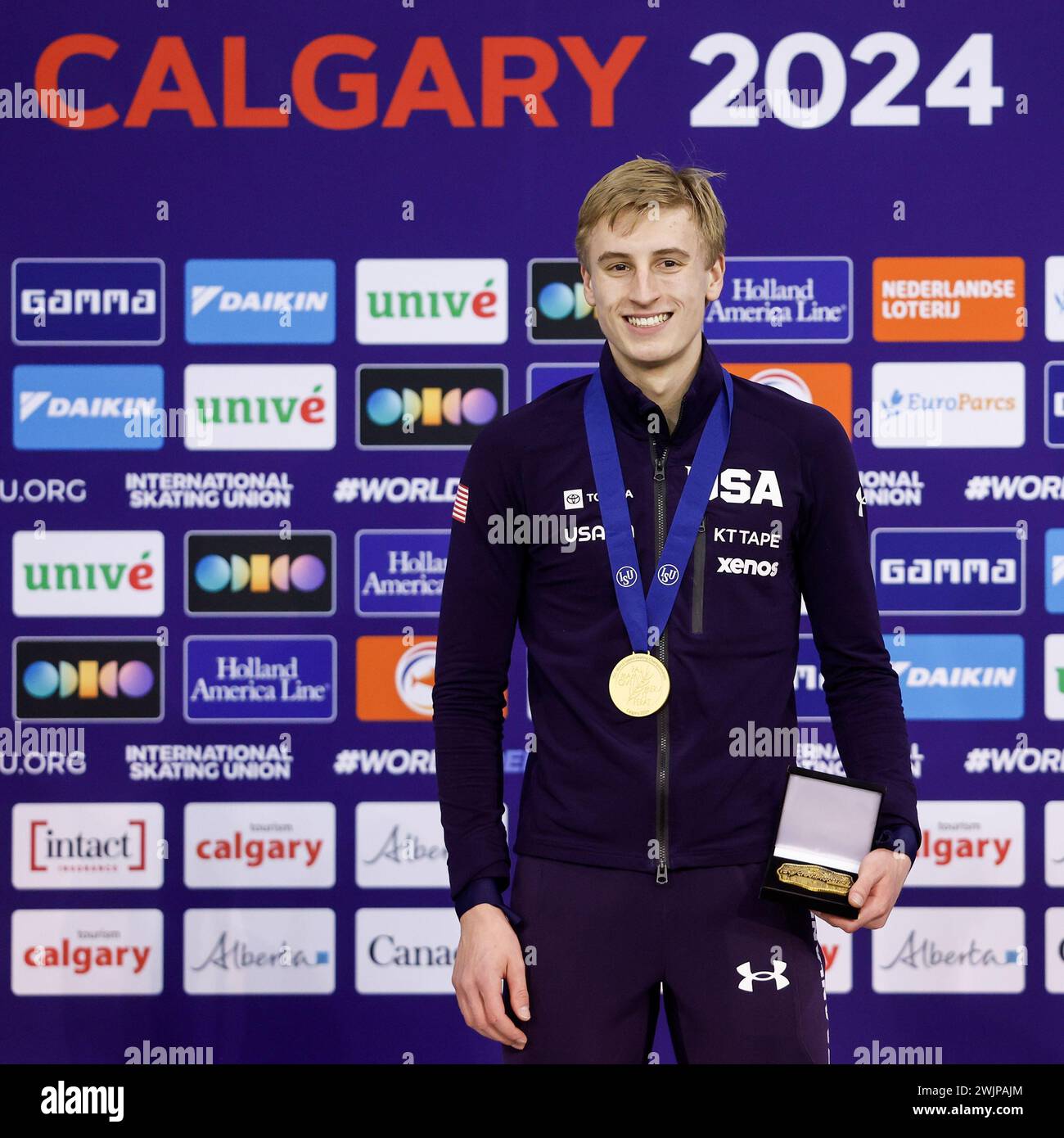 Calgary, Canada. 16th Feb, 2024. CALGARY, Olympic Oval, 16-02-2024 ...