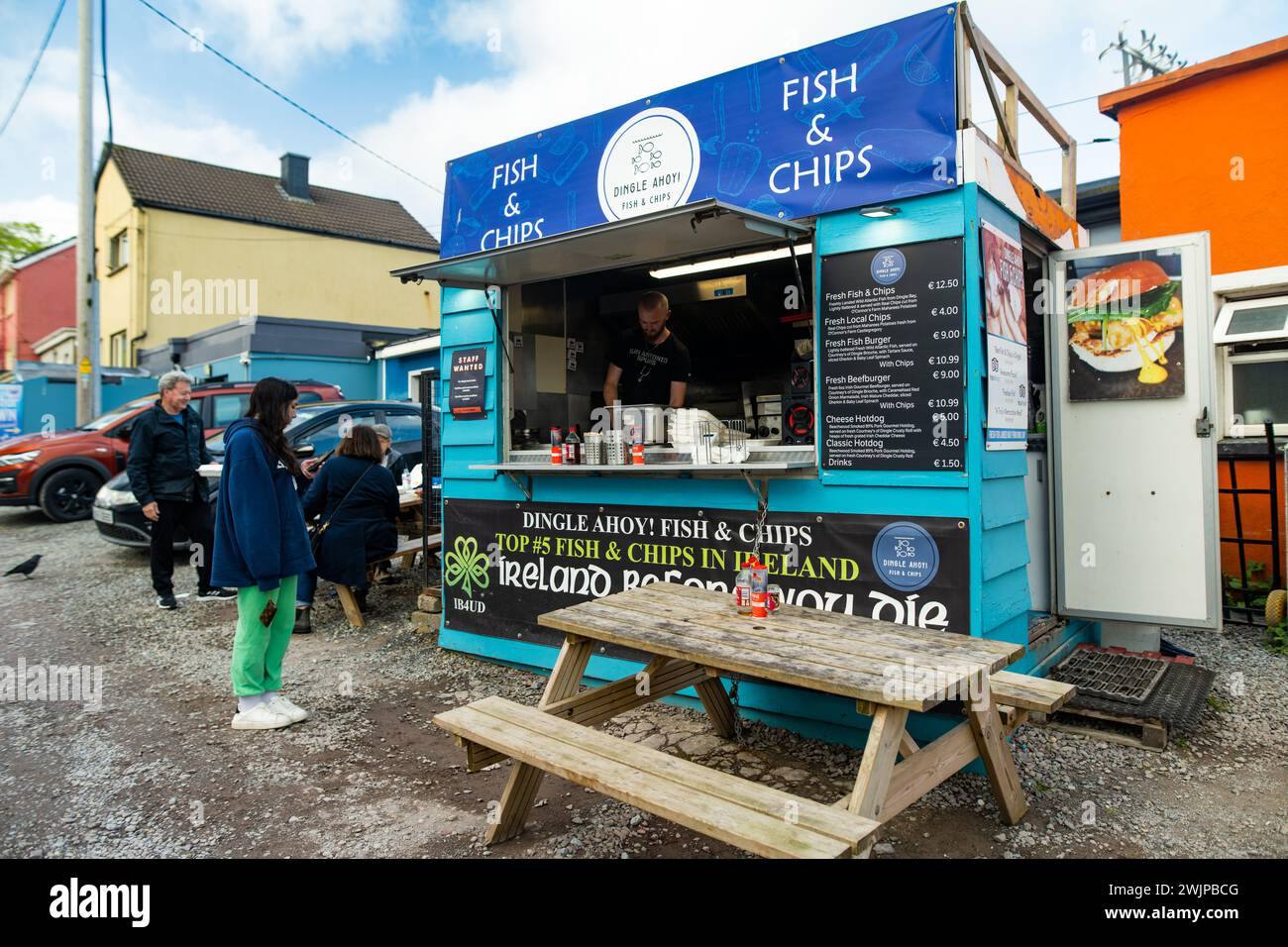 DINGLE, IRELAND - 18 MAY, 2023: Famous Dingle Ahoy Fish and Chips food ...