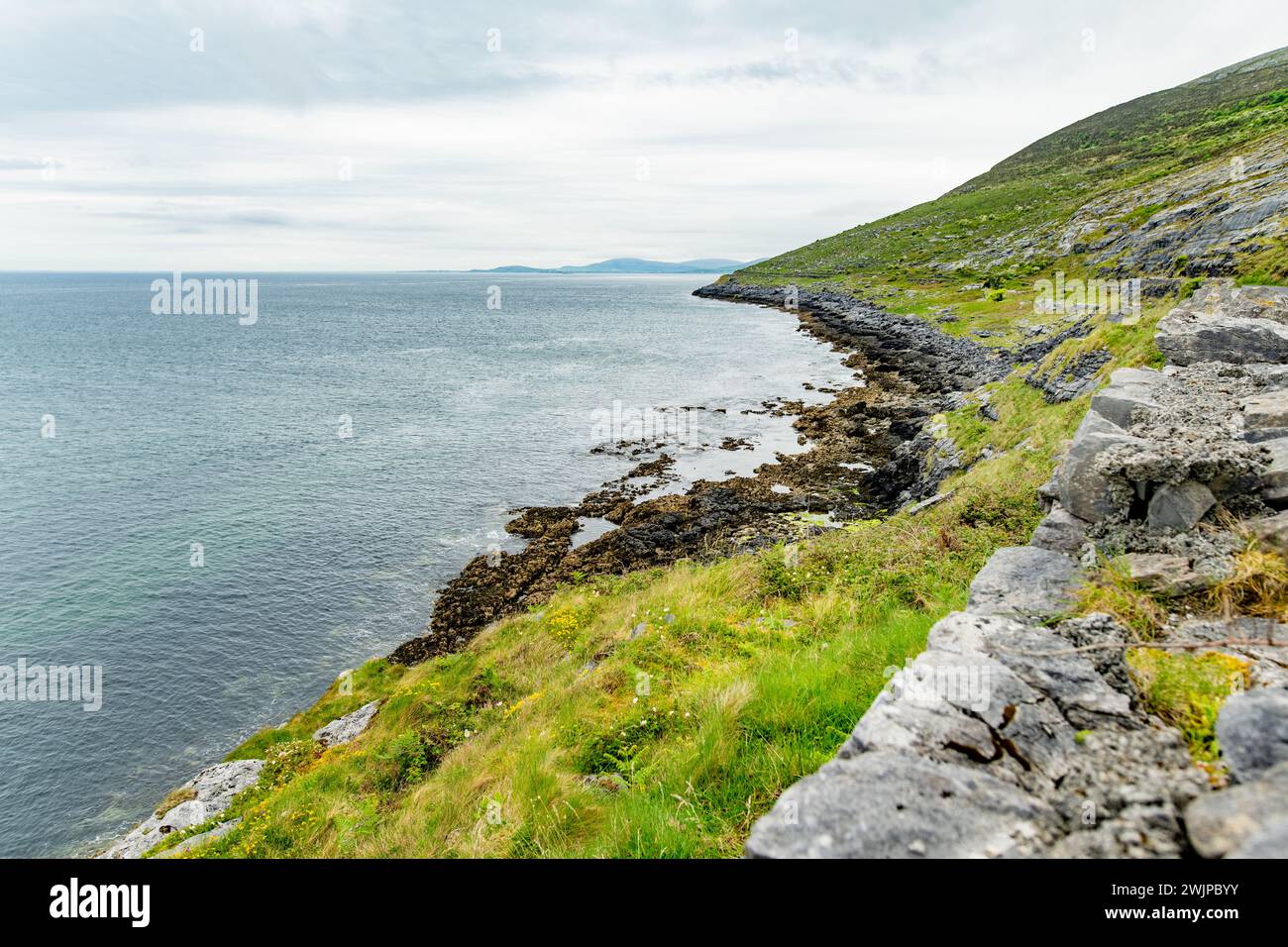 Spectacular misty landscape in the Burren region of County Clare ...