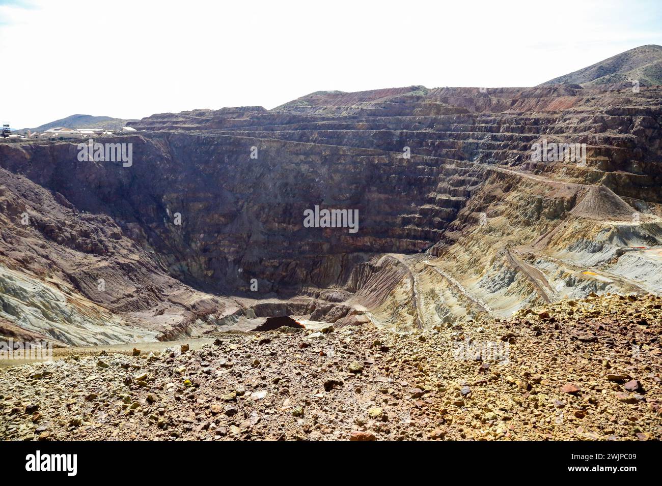 Lavender Pit open pit copper mine in Bisbee, Arizona Stock Photo - Alamy