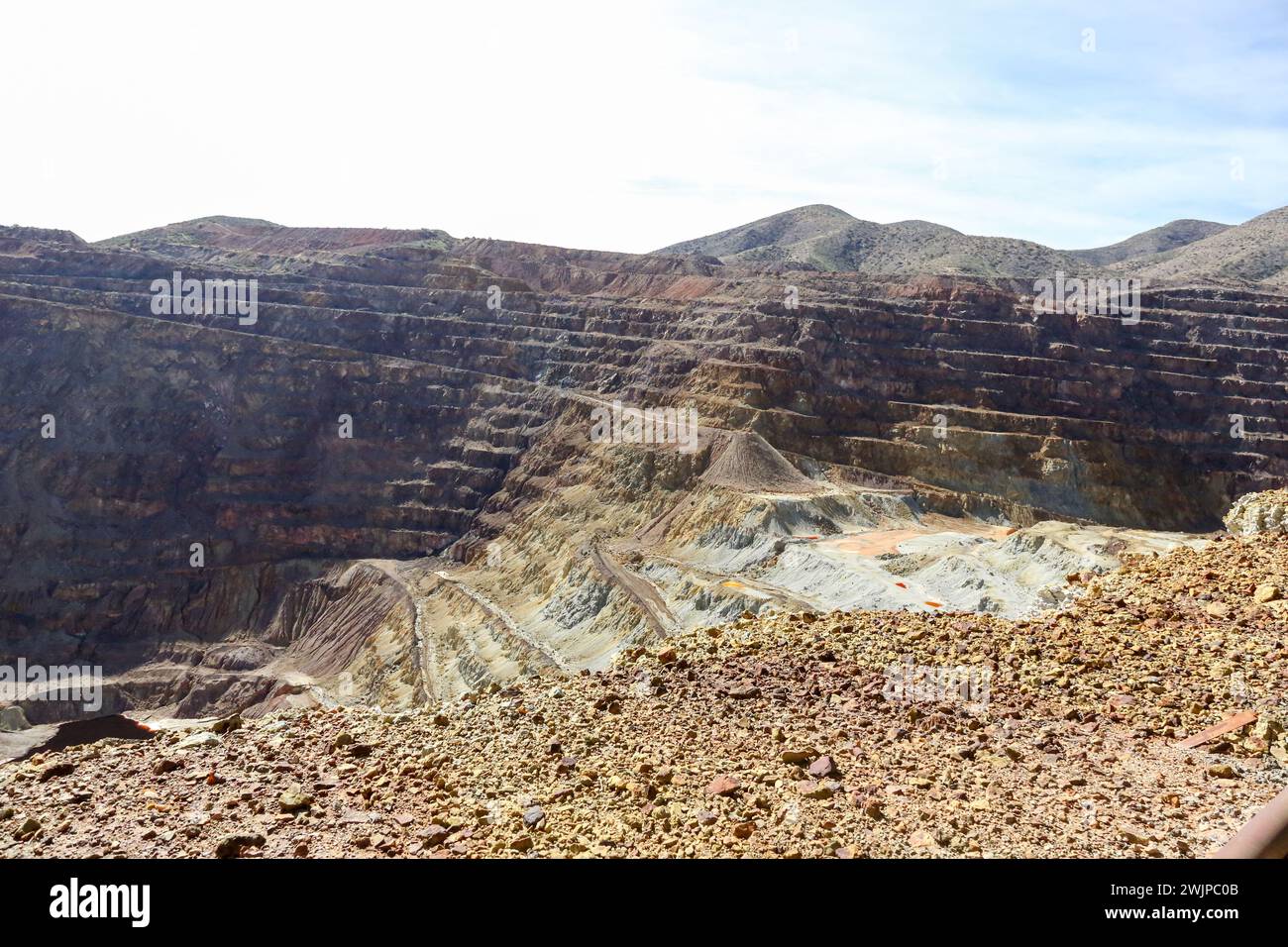 Lavender Pit open pit copper mine in Bisbee, Arizona Stock Photo - Alamy