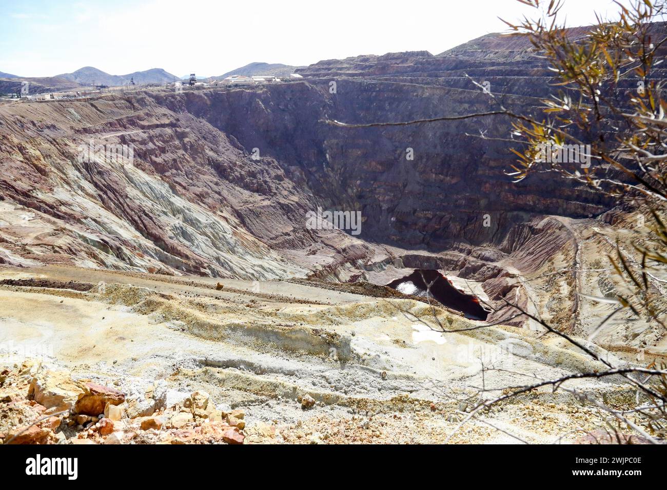 Lavender Pit open pit copper mine in Bisbee, Arizona Stock Photo - Alamy