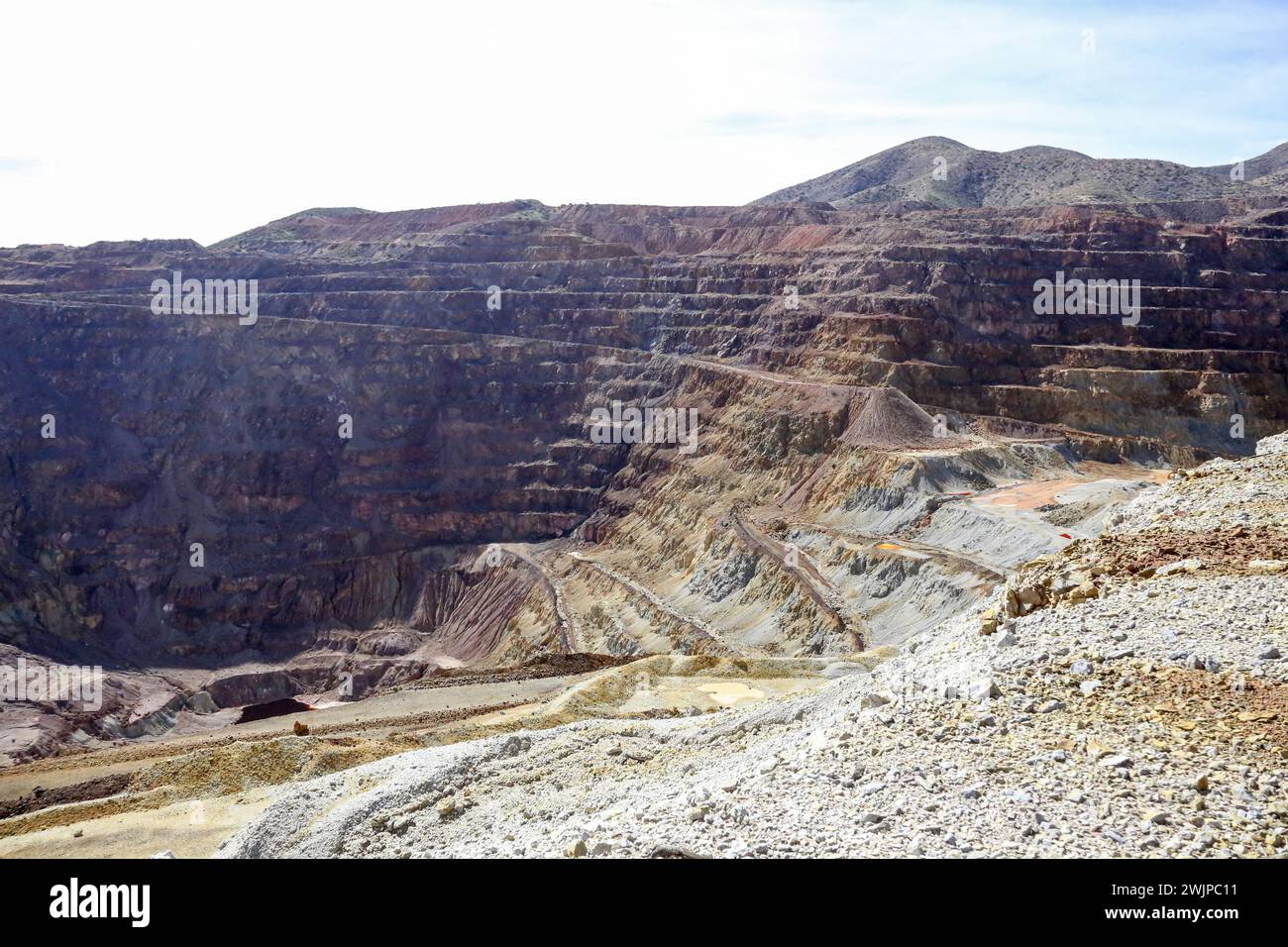Lavender Pit open pit copper mine in Bisbee, Arizona Stock Photo - Alamy