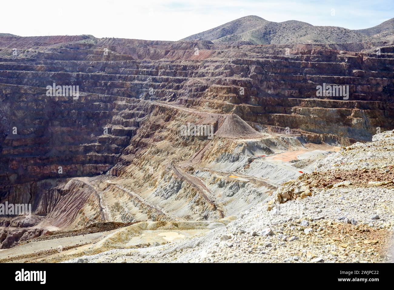 Lavender Pit open pit copper mine in Bisbee, Arizona Stock Photo - Alamy