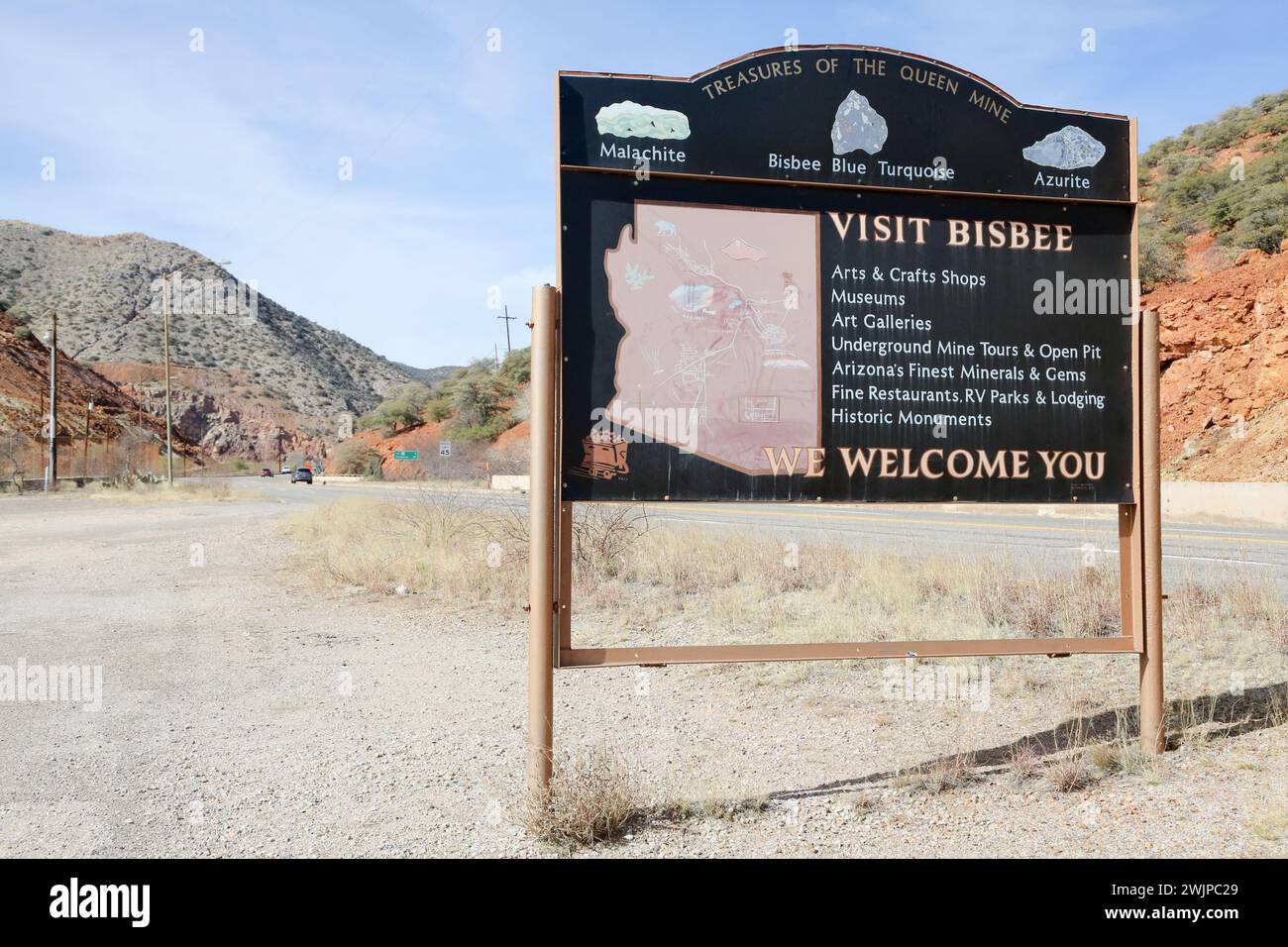Lavender Pit open pit copper mine in Bisbee, Arizona Stock Photo - Alamy