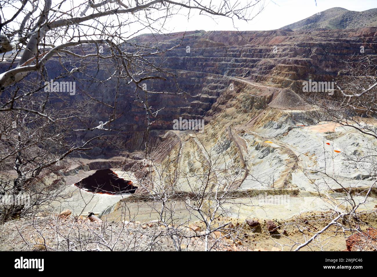 Lavender Pit open pit copper mine in Bisbee, Arizona Stock Photo - Alamy