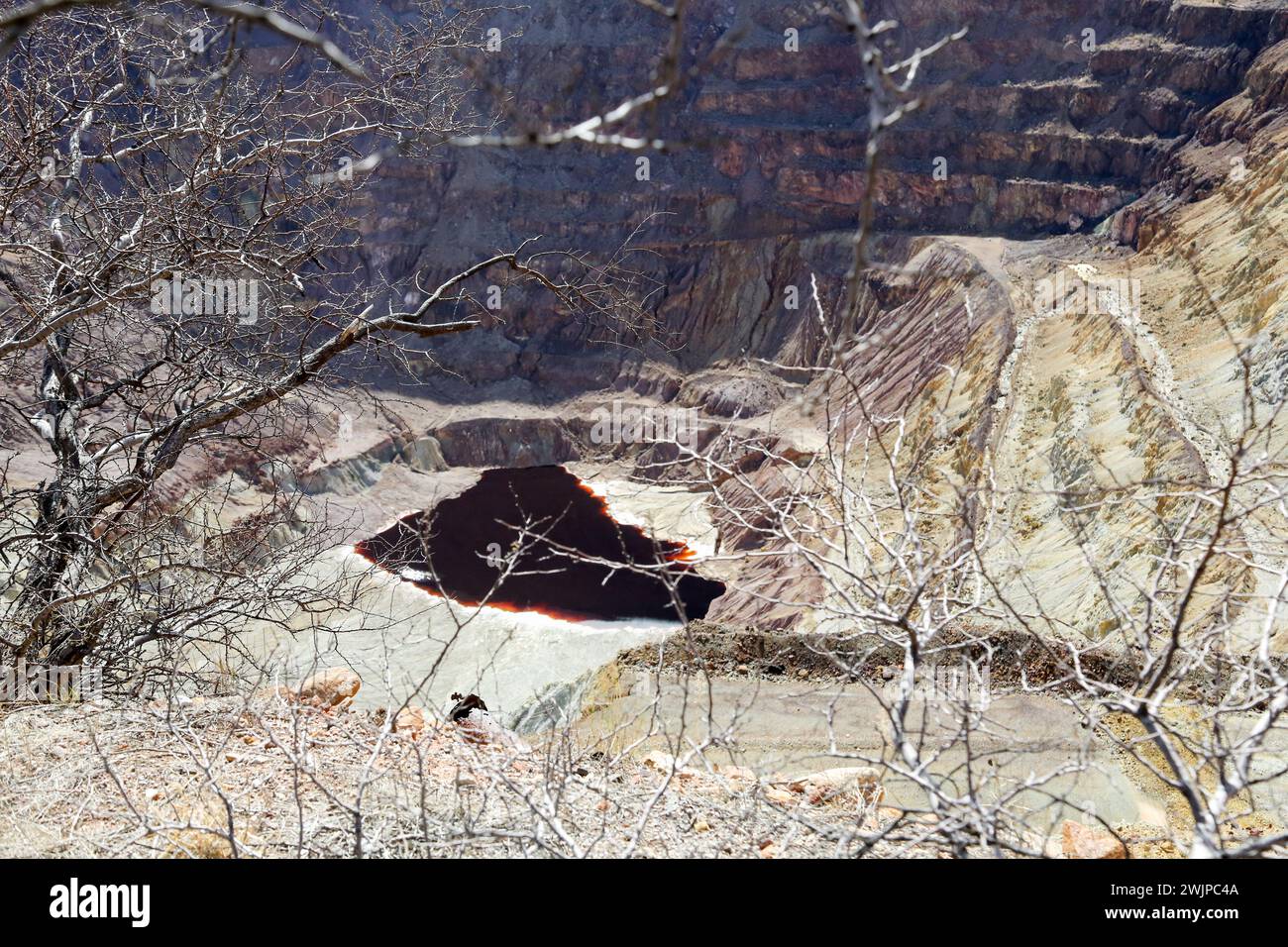 Lavender Pit open pit copper mine in Bisbee, Arizona Stock Photo - Alamy