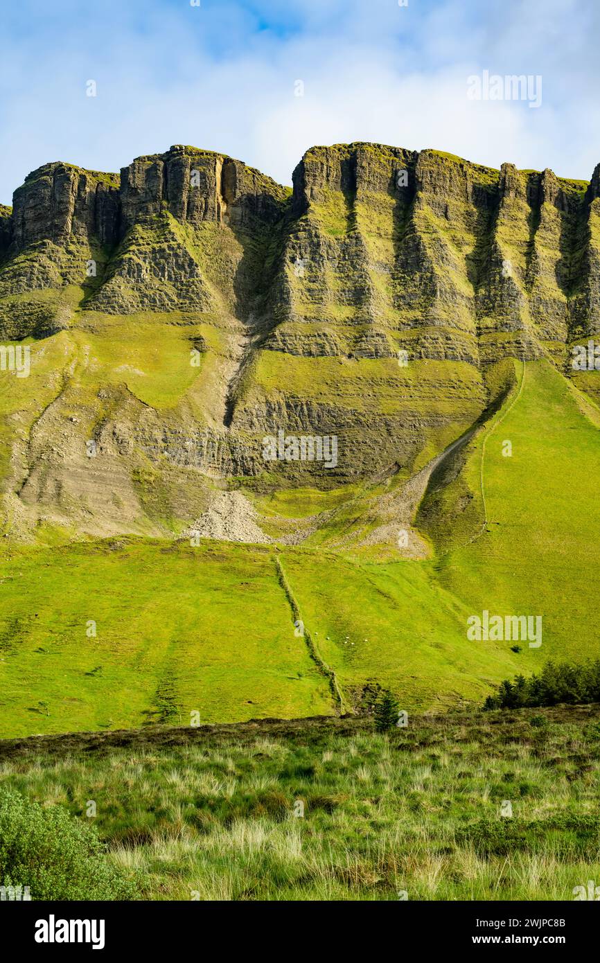 Aerial view of Benbulbin, aka Benbulben or Ben Bulben, iconic landmark ...