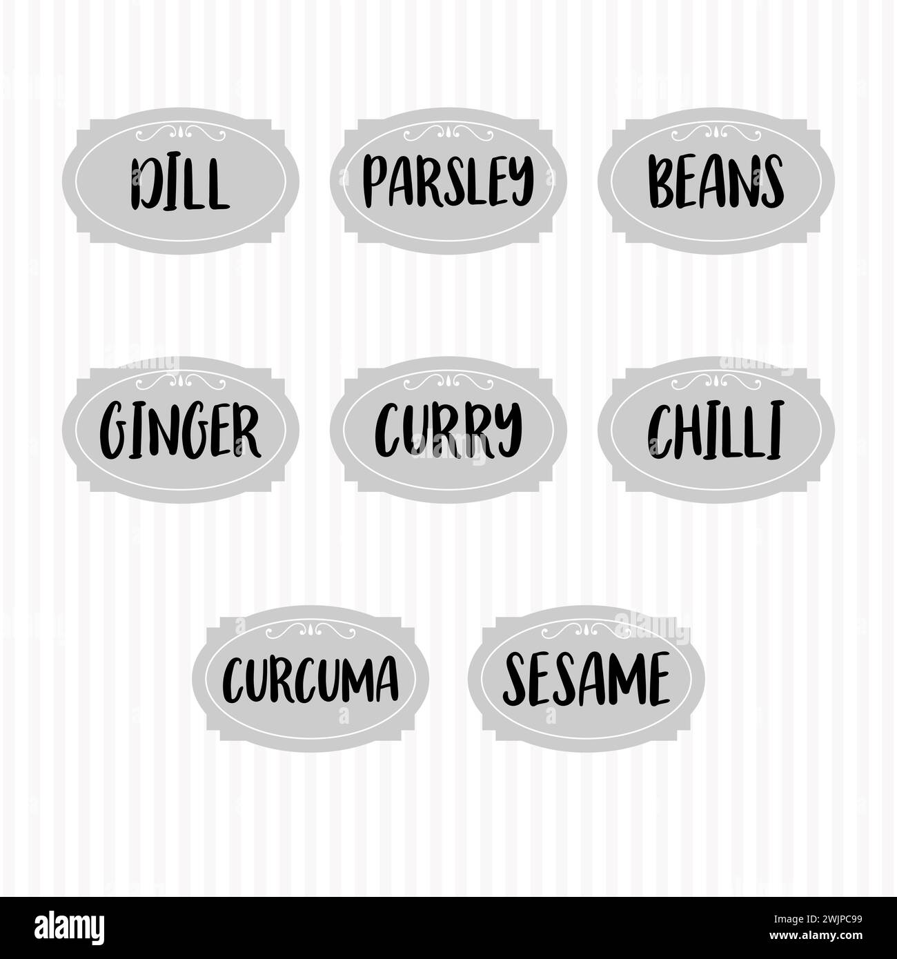 Food storage labels. Kitchen food tags collection for kitchen ...
