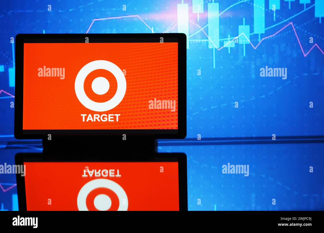 In this photo illustration, a Target Corporation logo seen displayed on ...