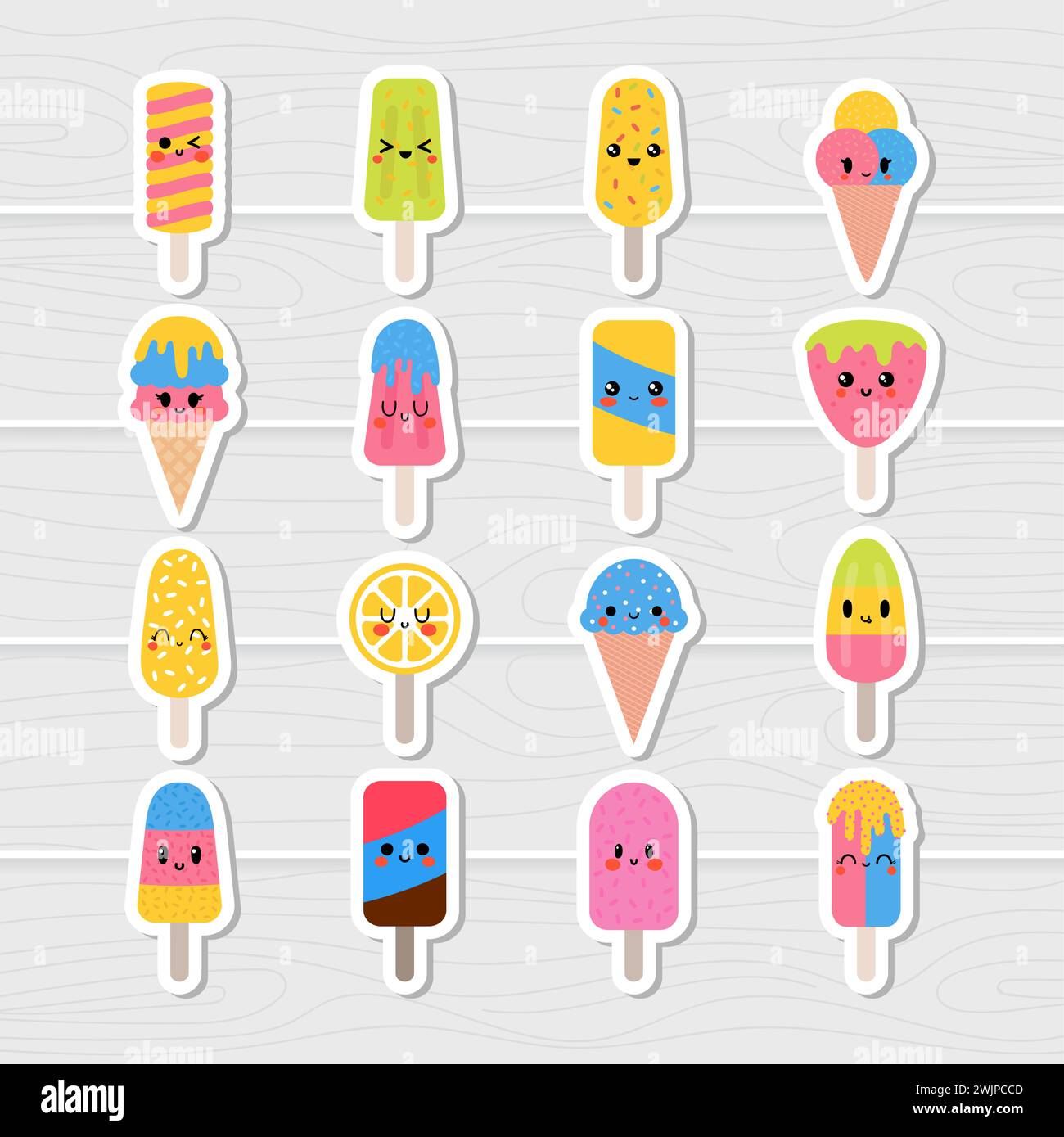 Ice cream in waffle cones Stock Vector Images - Alamy