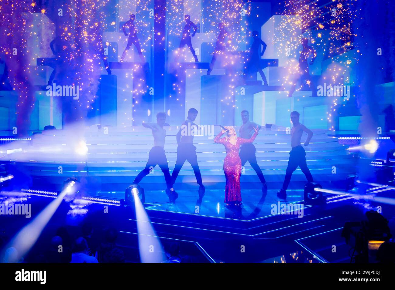 Berlin, Germany. 16th Feb, 2024. Marie Reim performs Berlin, Germany. 16th Feb, 2024. Marie Reim performs