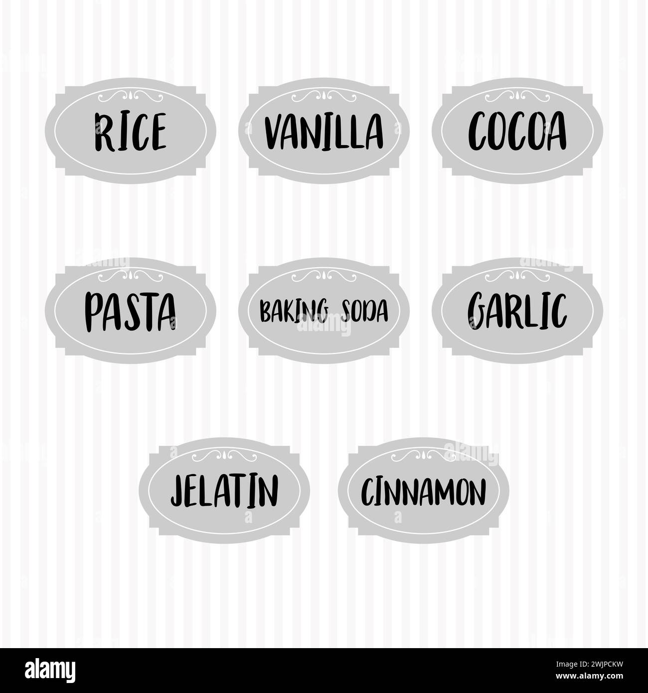 Food storage labels. Kitchen food tags collection for kitchen ...