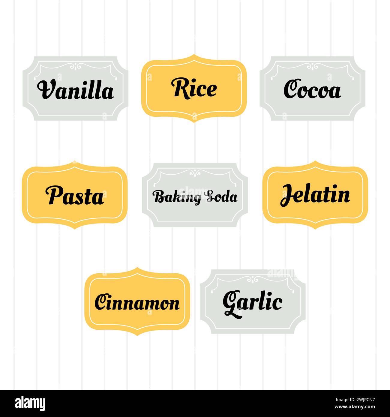 Food storage labels. Kitchen food tags collection for kitchen ...