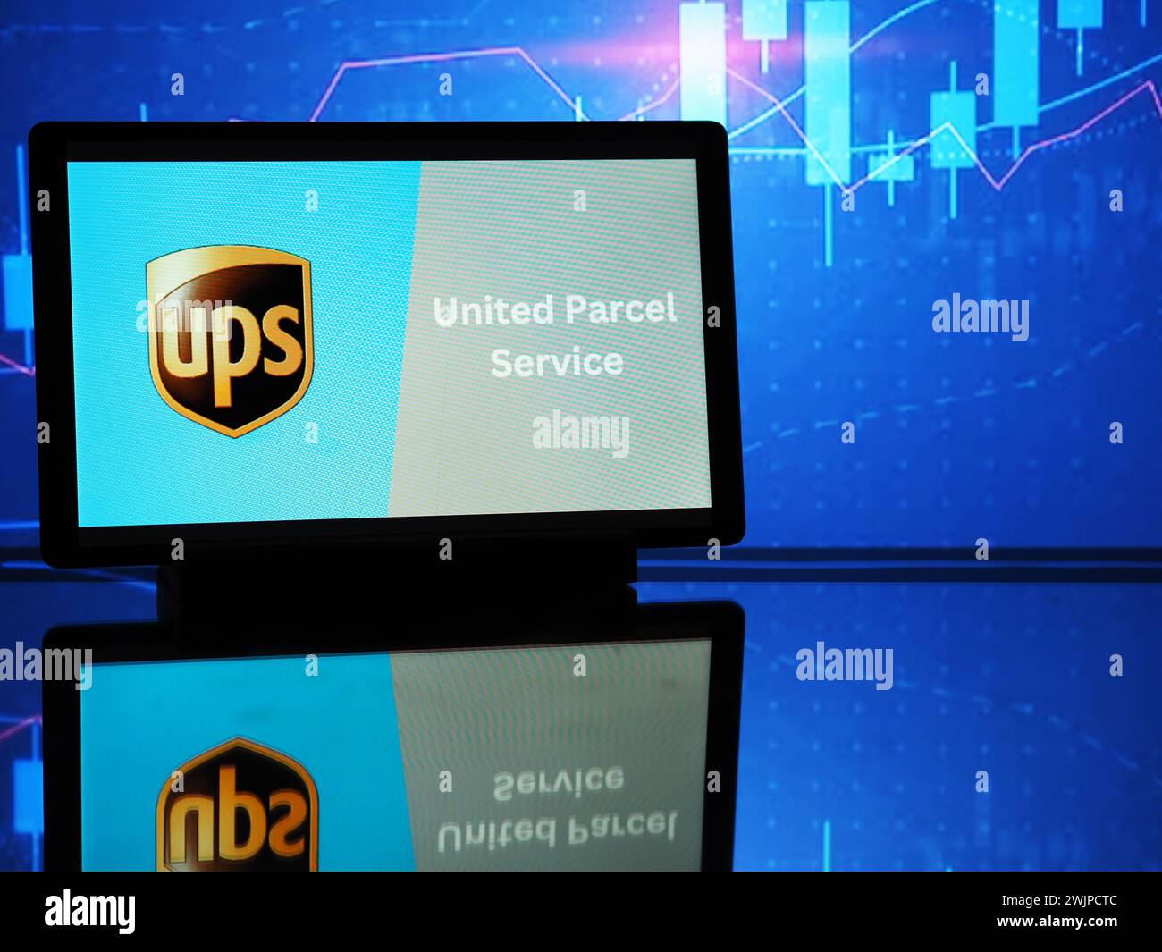 Germany. 16th Feb, 2024. In this photo illustration, the United Parcel ...