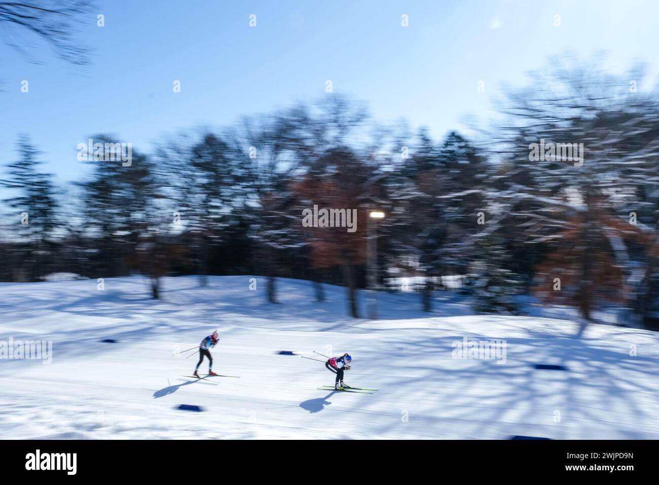 Minneapolis, Minnesota, USA. 16th Feb, 2024. Skiers participate in ...