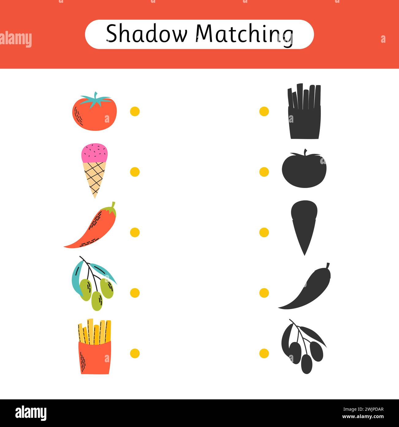 Shadow matching game for kids. Find the correct shadow. Kids activity ...