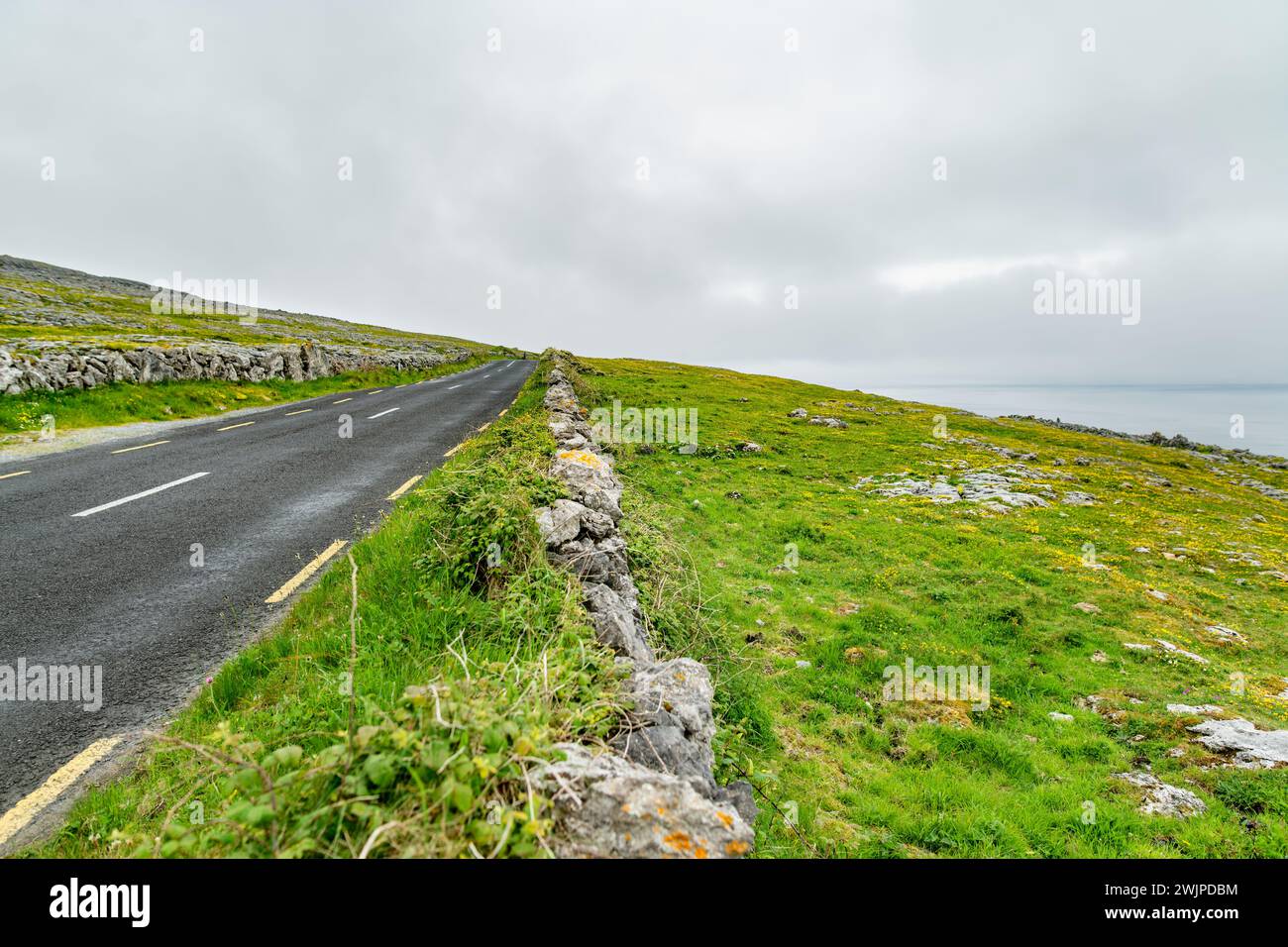 Spectacular misty landscape in the Burren region of County Clare ...