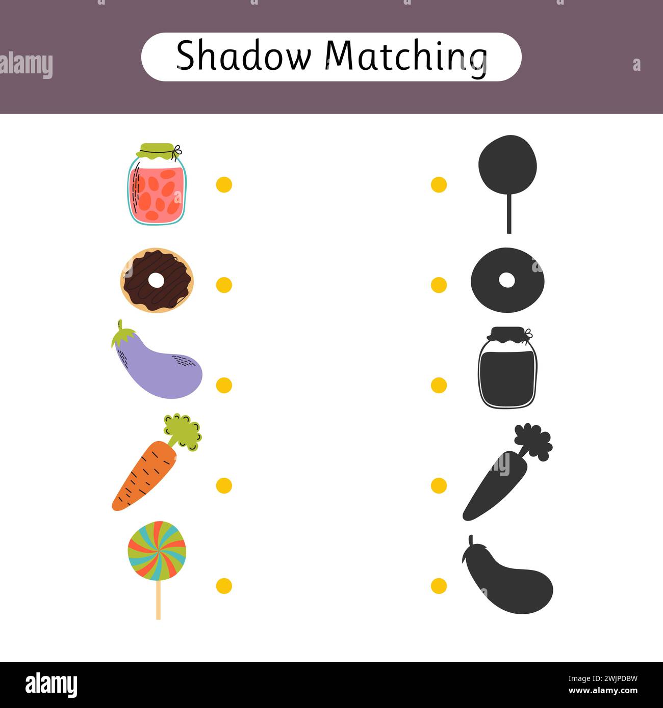 Shadow matching game for kids. Find the correct shadow. Kids activity ...