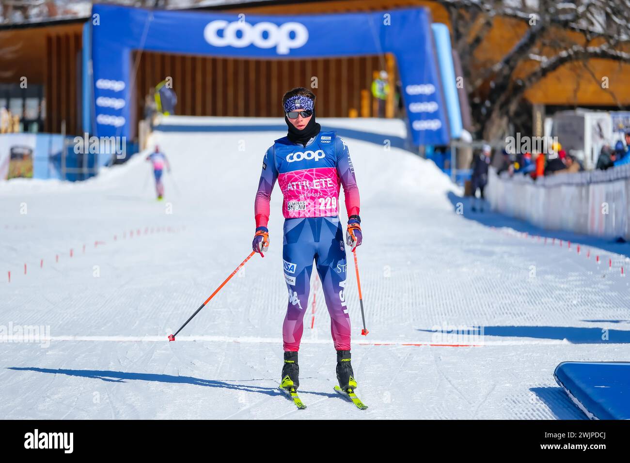 Minneapolis, Minnesota, USA. 16th Feb, 2024. Skiers participate in ...