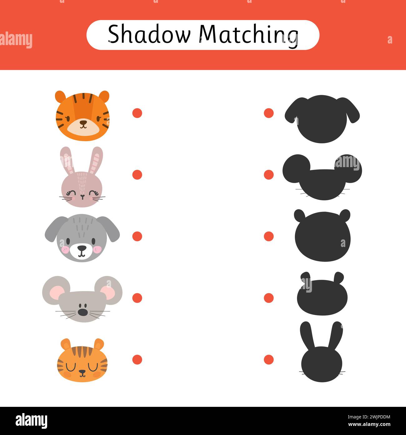 Shadow matching game for kids. Find the correct shadow. Worksheets with ...