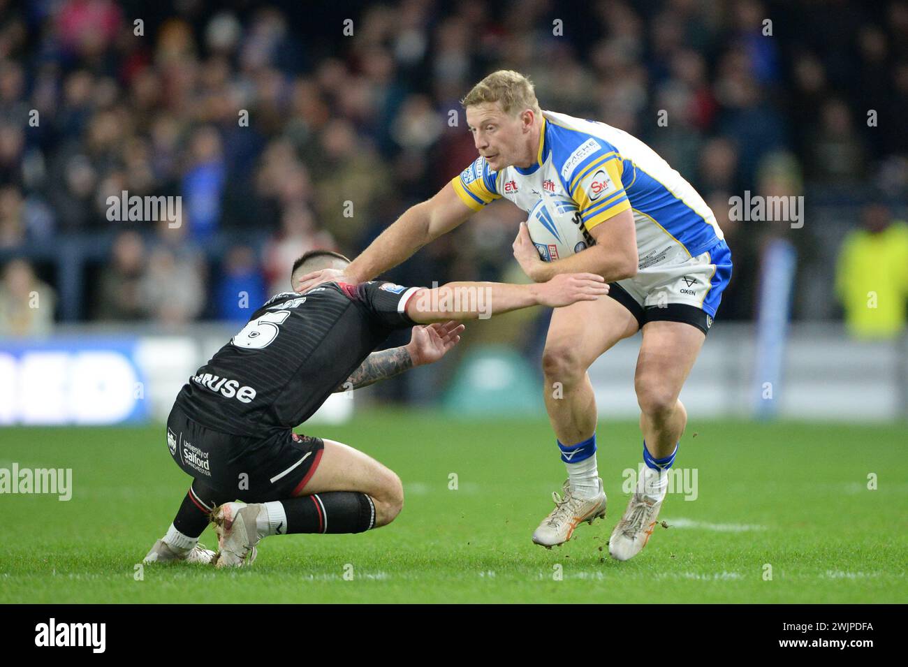 Lachlan Miller of Leeds Rhinos during the Betfred Super League Round 1 match Leeds Rhinos vs ...