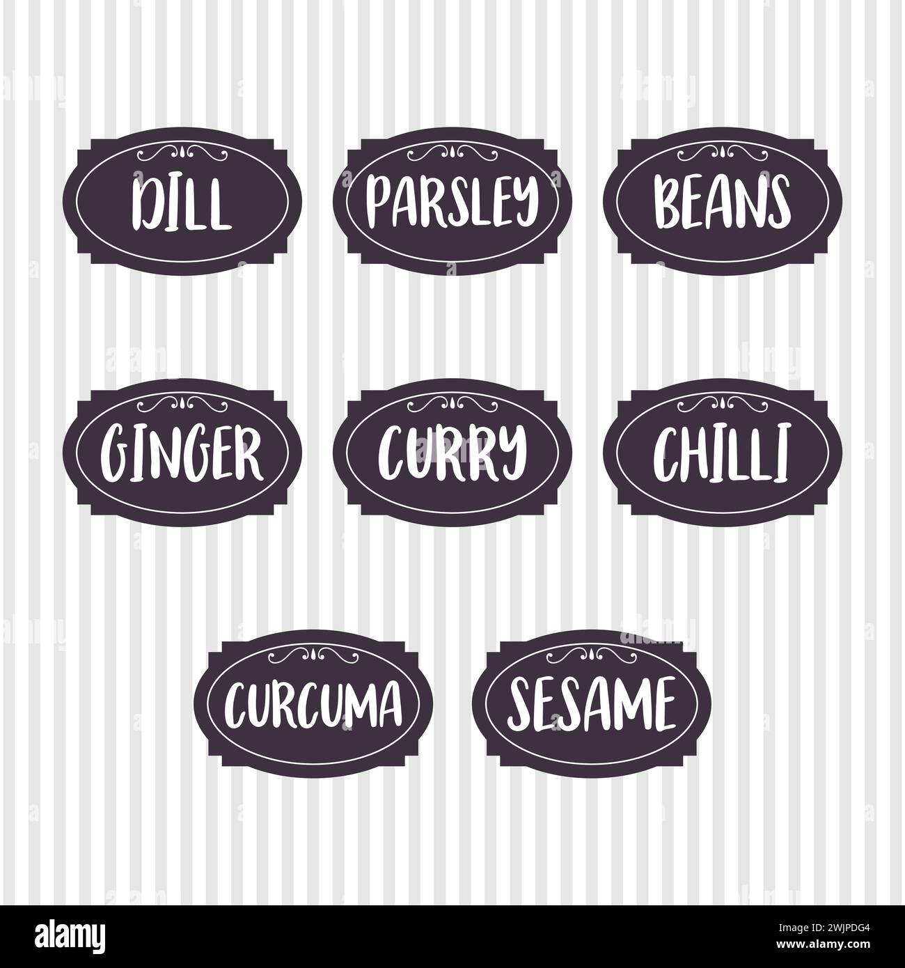 Food storage labels. Kitchen food tags collection for kitchen ...
