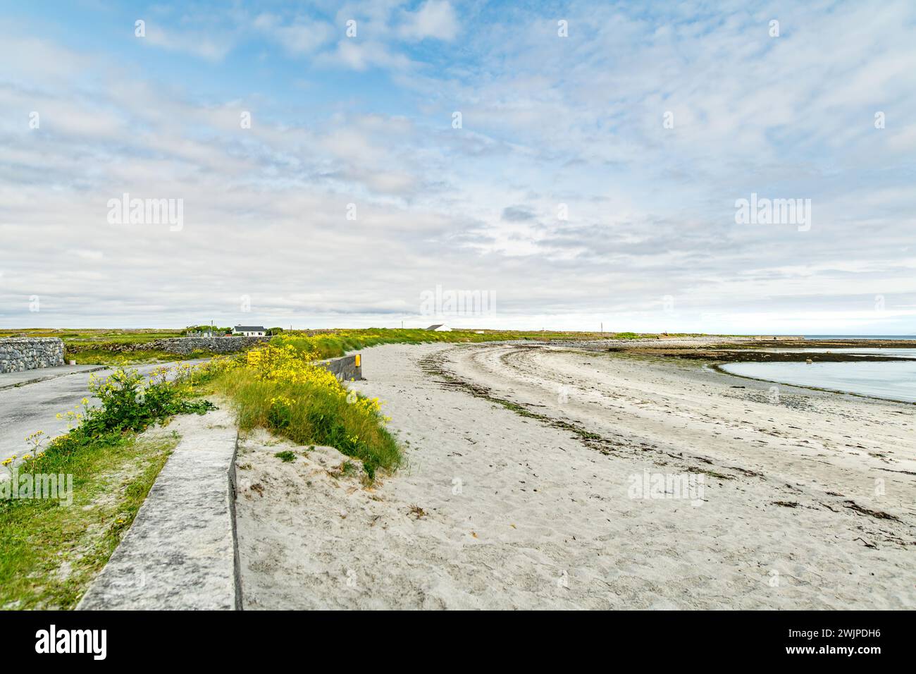 Wide sandy Frenchman's beach on Inishmore, one of the largest of the ...