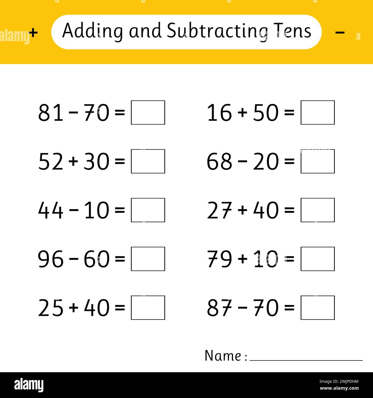 Subtracting Stock Vector Images - Alamy