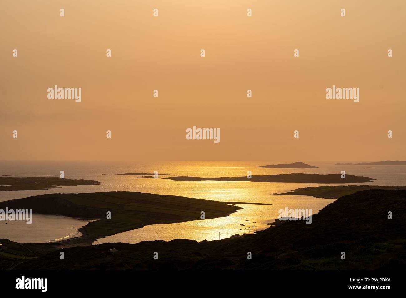 Spectacular sunset view of Ardmore and Turbot islands from famous ...
