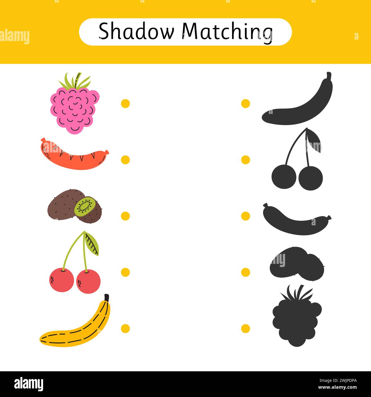 Shadow matching game for kids. Find the correct shadow. Kids activity ...
