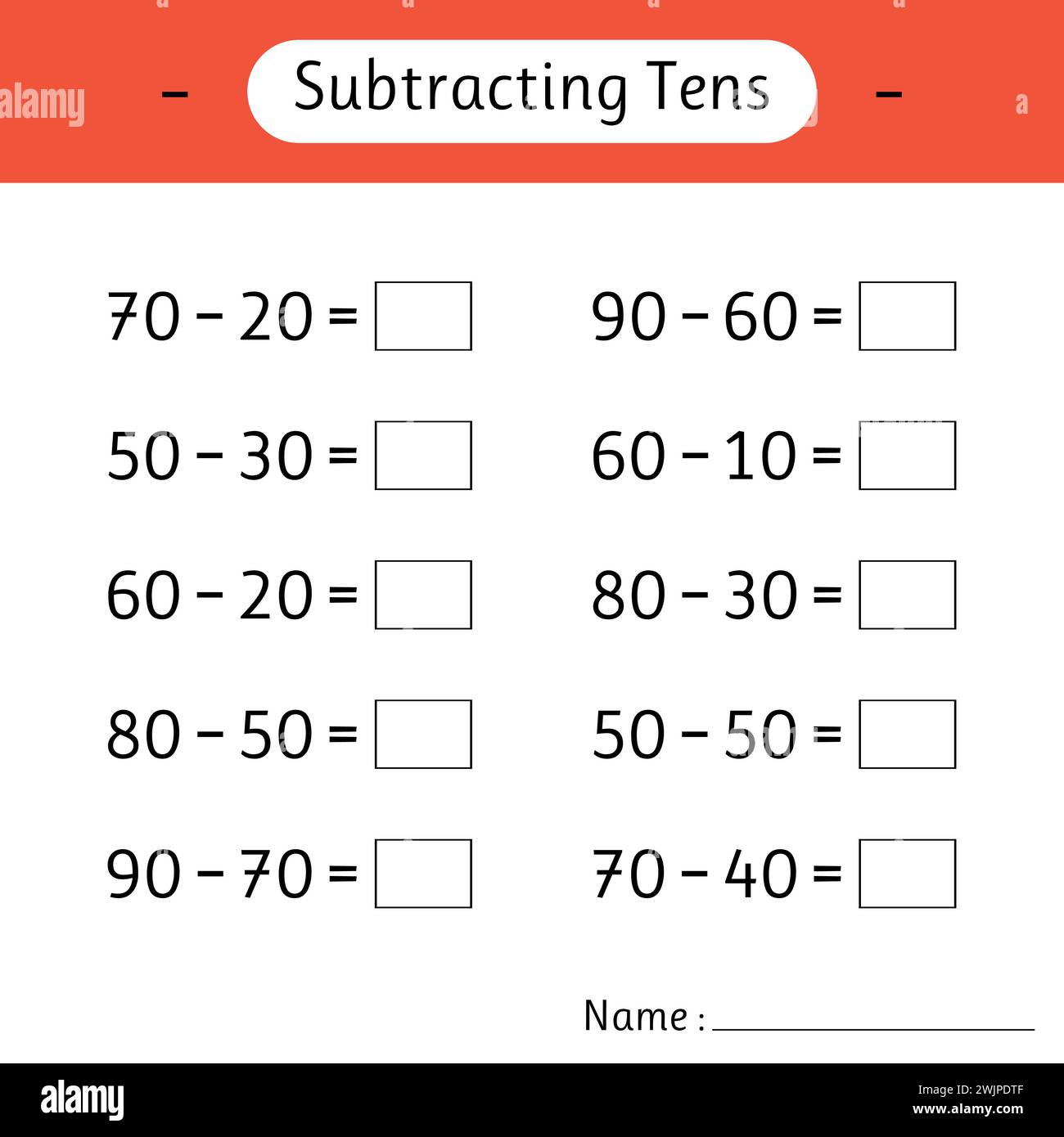 Subtracting Tens. School education. Mathematics. Development of logical ...