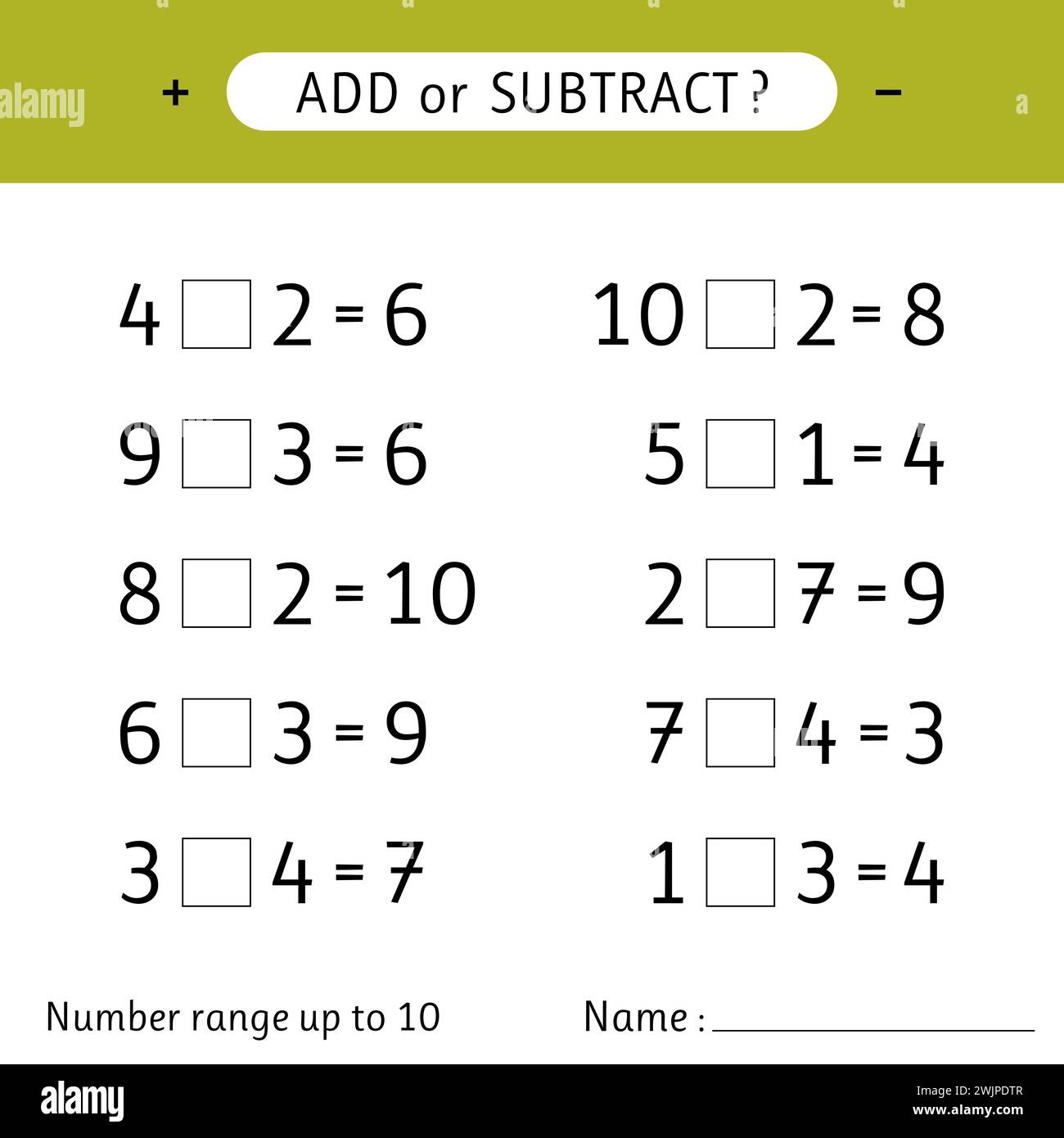 Add or subtract. Number range up to 10. Addition and subtraction ... Add or subtract. Number range up to 10. Addition and subtraction ...