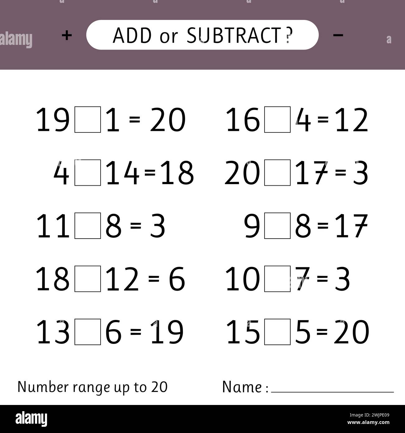 Add or subtract. Number range up to 20. Addition and subtraction ... Add or subtract. Number range up to 20. Addition and subtraction ...