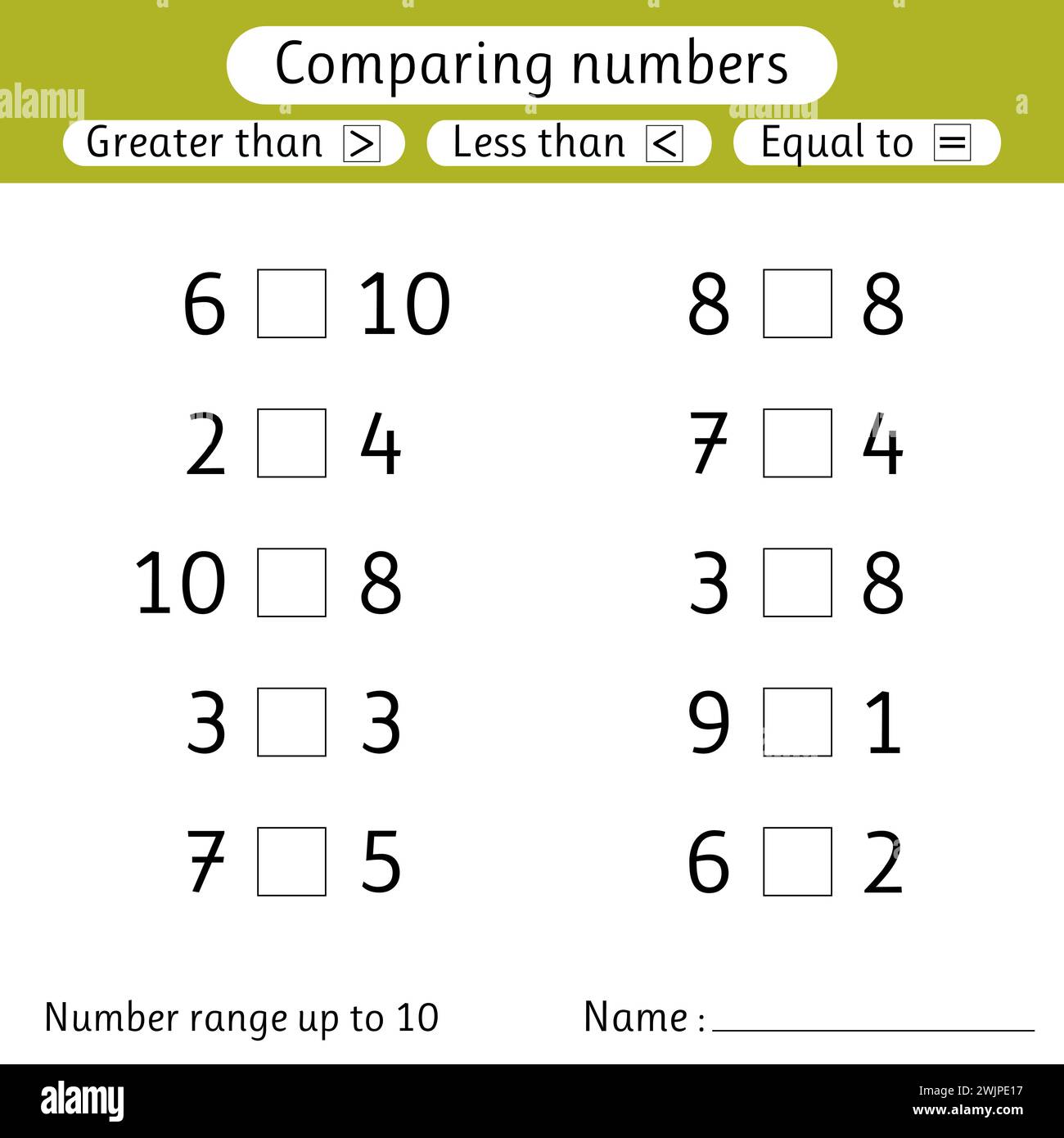 Comparing numbers. Less than, greater than, equal to. Number range up ... Comparing numbers. Less than, greater than, equal to. Number range up ...