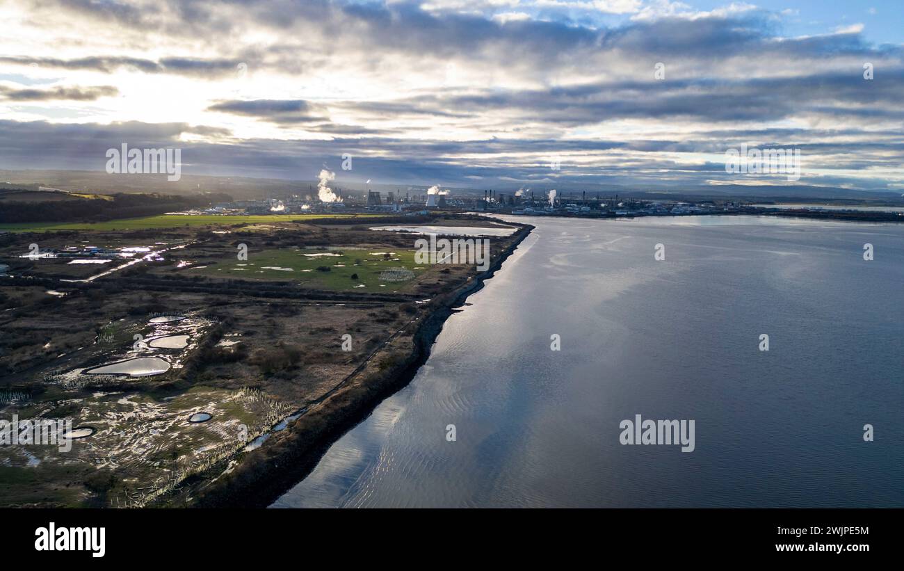 Boness and kinneil foreshore aerial hi-res stock photography and images ...