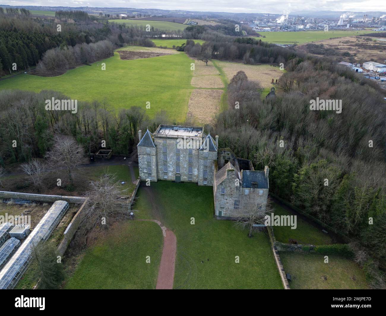 Kinneil house drone hi-res stock photography and images - Alamy