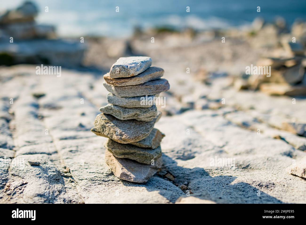 Stones stacks at Malin Head, Ireland's northernmost point, Wild ...