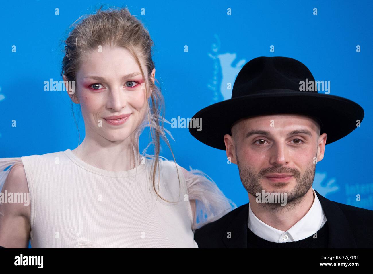 Berlin, Germany. 16th Feb, 2024. Hunter Schafer and Tilman Singer ...