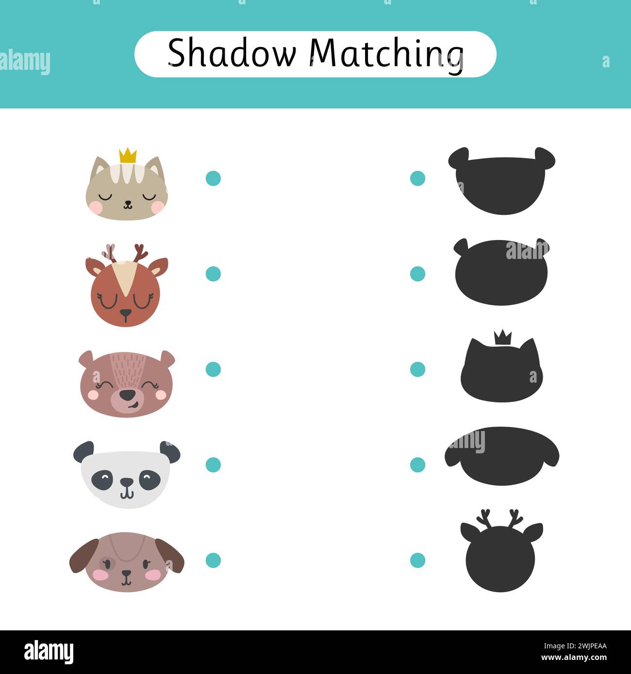 Find the correct shadow. Shadow matching game for kids. Worksheets with ...