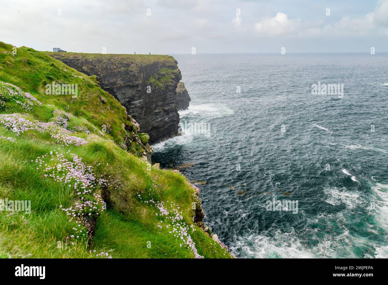 Spectacular Kilkee Cliffs, situated at the Loop Head Peninsula, remote ...