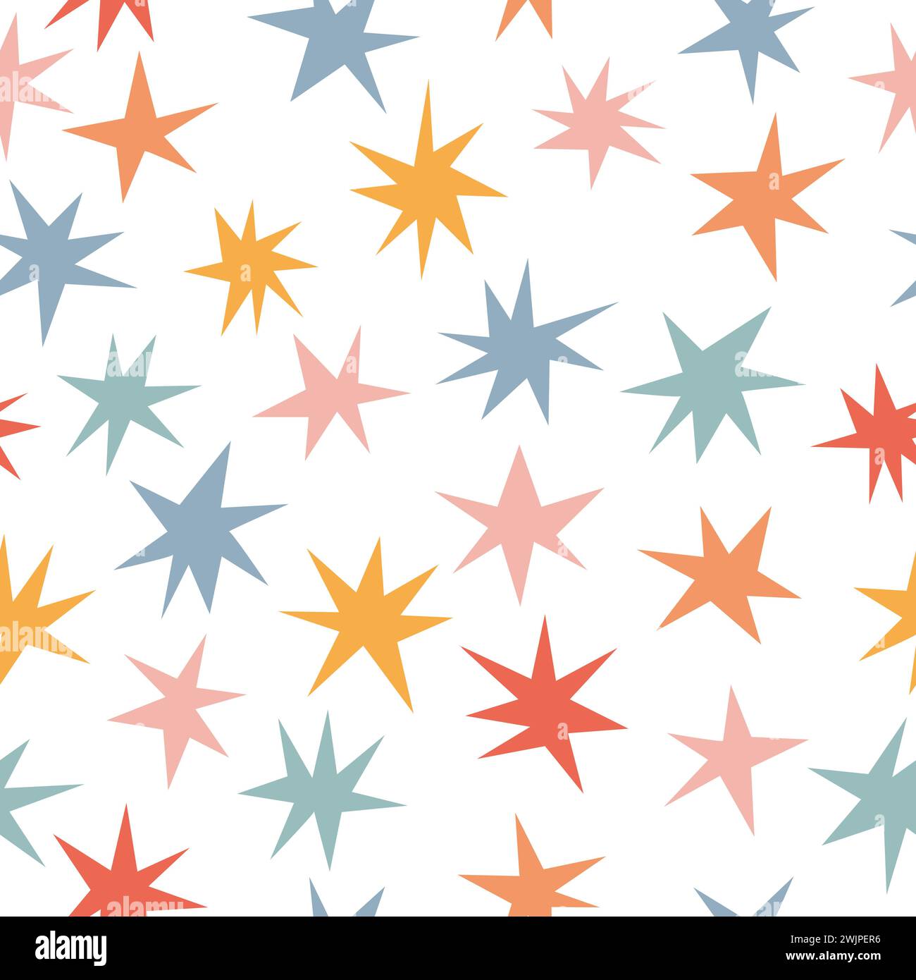Cute seamless pattern with hand drawn elements. Scandinavian style ...