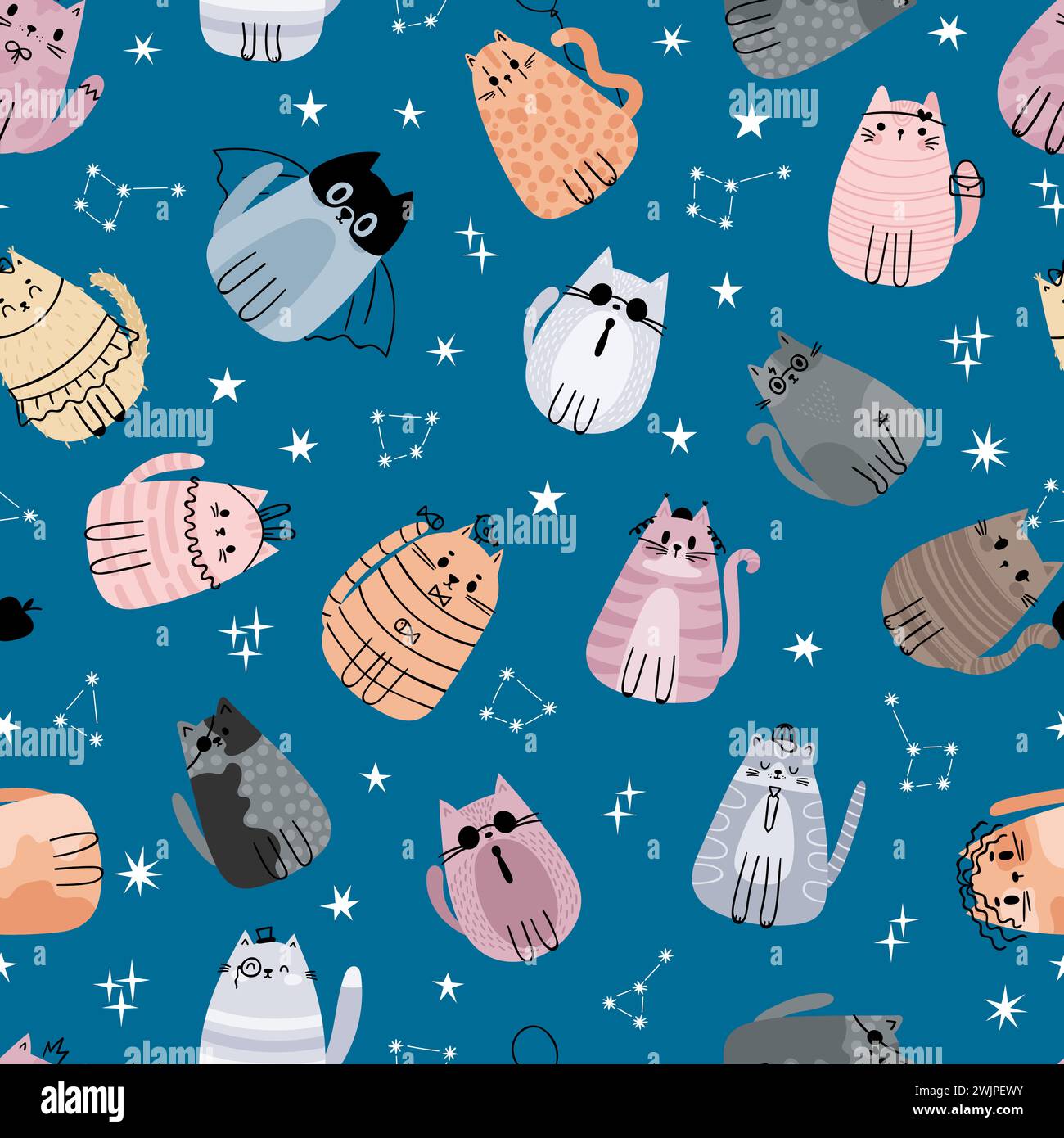 Space cats vector vectors hi-res stock photography and images - Alamy