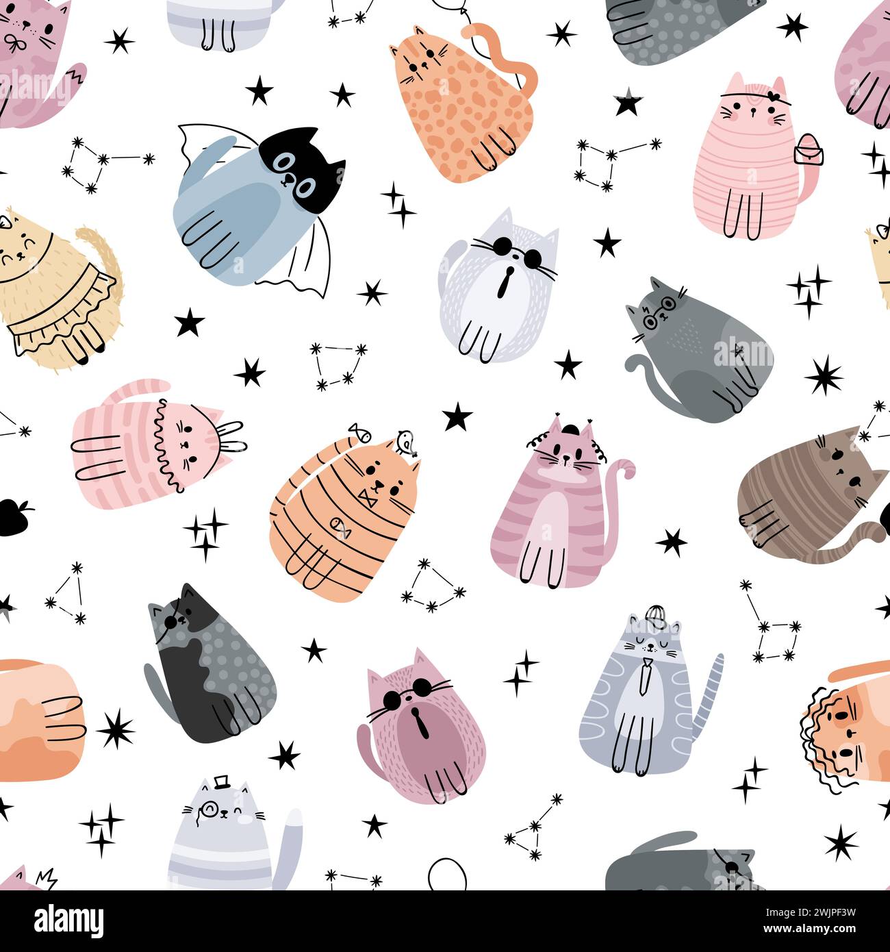 Space cats vector vectors hi-res stock photography and images - Alamy