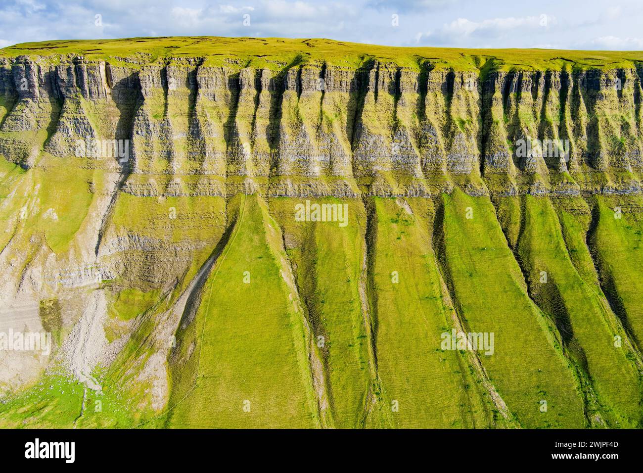 Aerial view of Benbulbin, aka Benbulben or Ben Bulben, iconic landmark ...